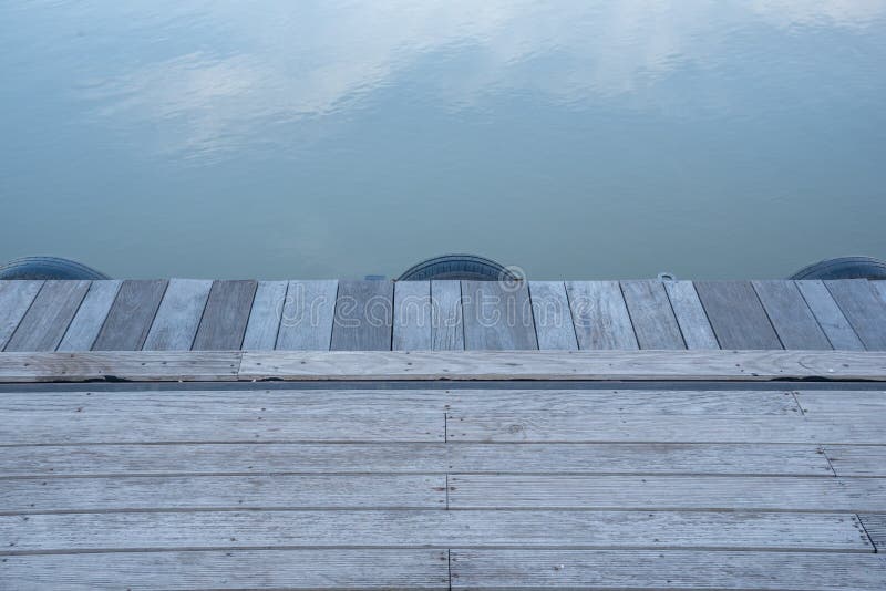 Top View of Wood Floor Pier beside the River Stock Photo - Image of ...