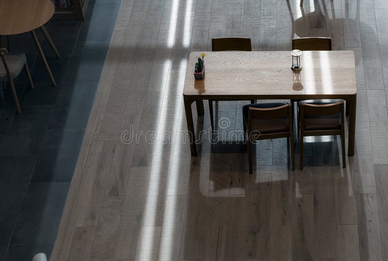 Table and Chairs View from Above Stock Image - Image of room, area ...