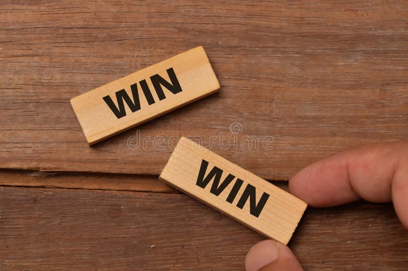 Top View of Wooden Blocks Written with Text WIN WIN Stock Photo - Image ...