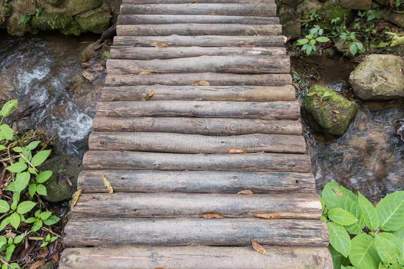 Top view wooden bridge stock image. Image of path, asia - 85030043