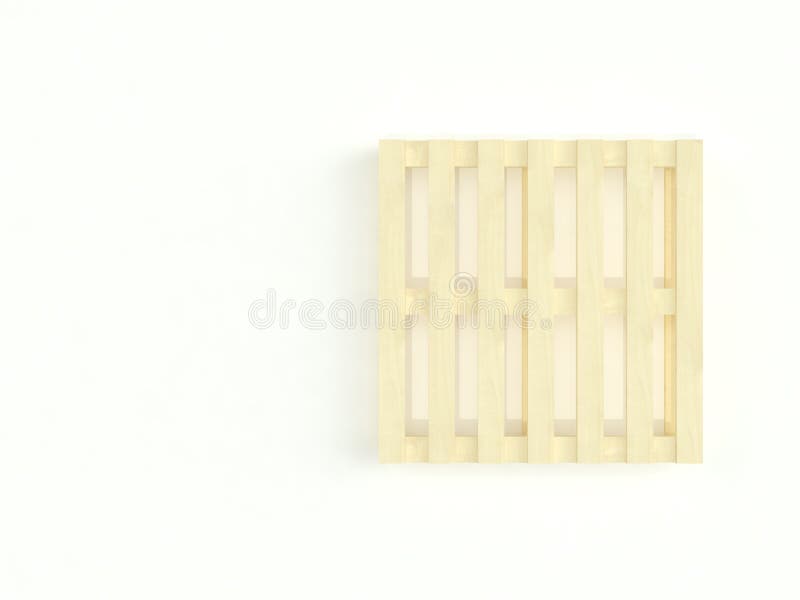 Top View of Wooden Pallets on White Background Stock Illustration ...