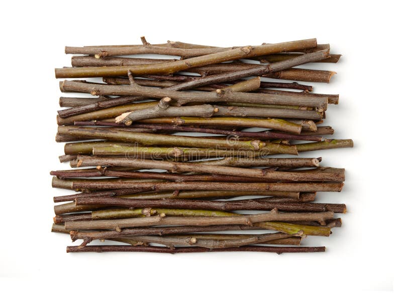 Top view of wooden twigs stock photo. Image of element - 341289210
