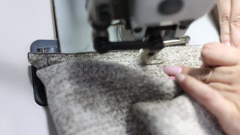 Top View of the Work of the Sewing Machine Mechanisms. Stock Footage ...