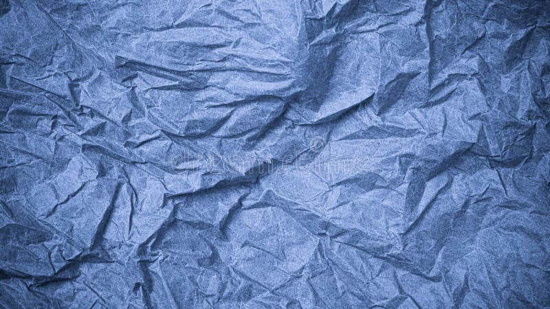 Top View of Wrinkled Textured Paper. Blue Crumpled Paper Texture ...