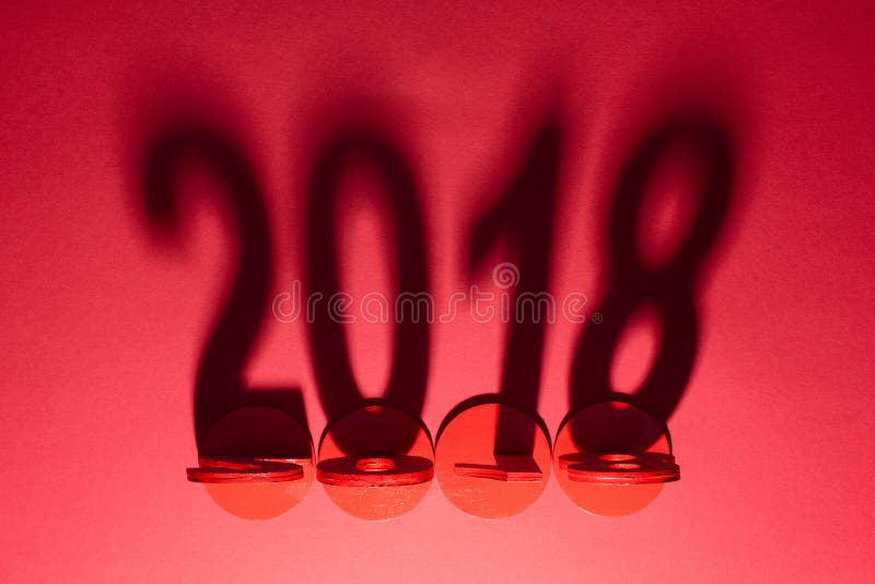 Top View of 2018 Year Sign Shadow Stock Photo - Image of calendar ...