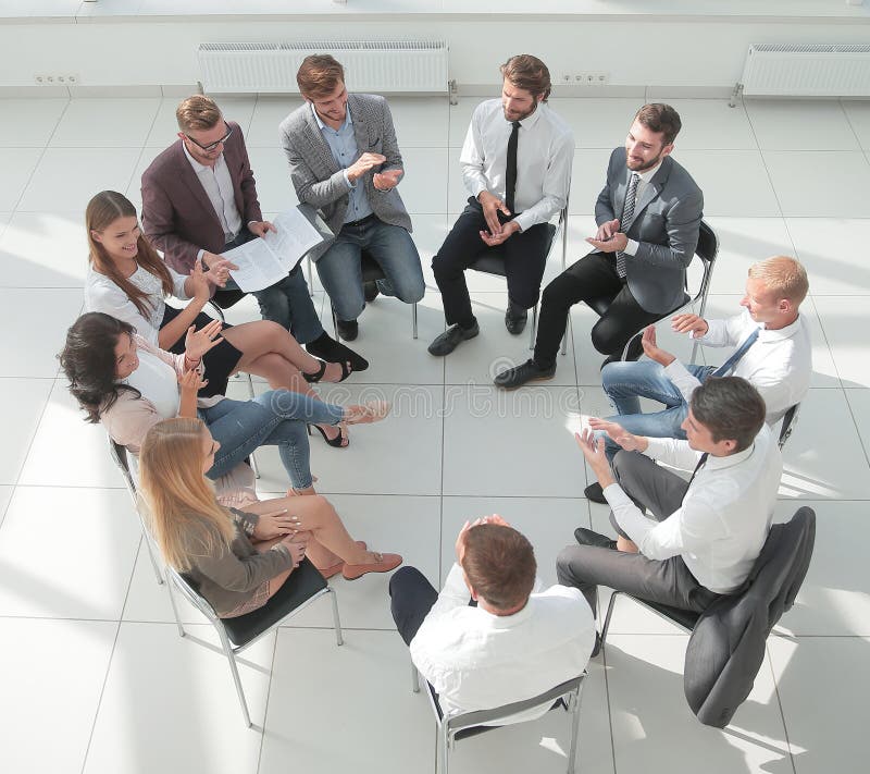 Young Employees Ask Questions during Business Training Stock Image ...