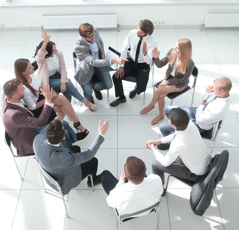 Young Employees Ask Questions during Business Training Stock Image ...