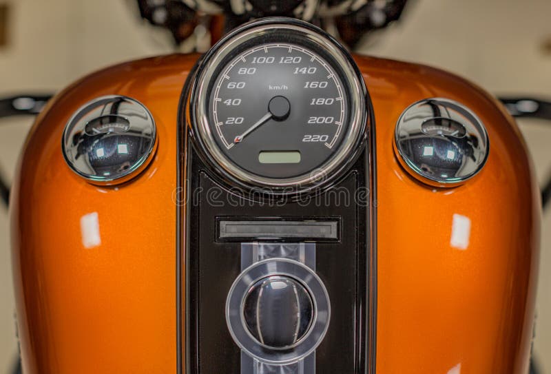 Speedometer Gas Tank Custom Motorcycle Stock Photos - Free & Royalty ...