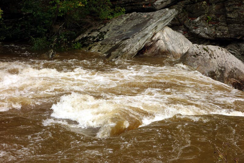 The Top of a Waterfall after a Heavy Rain Stock Image - Image of ...