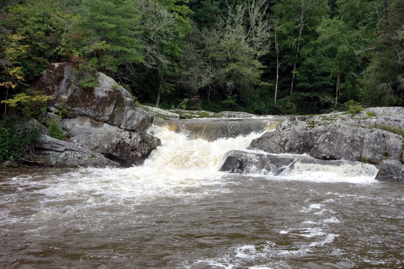 The Top of a Waterfall after a Heavy Rain Stock Image - Image of water ...