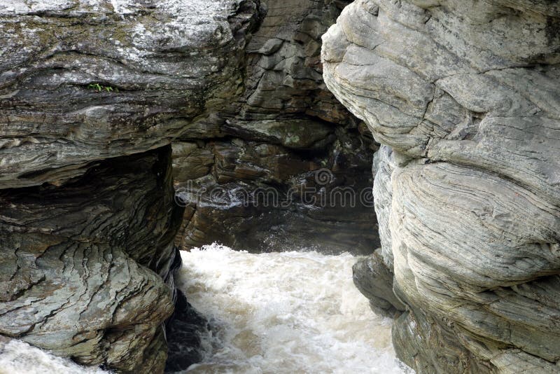 The Top of a Waterfall after a Heavy Rain Stock Photo - Image of rock ...