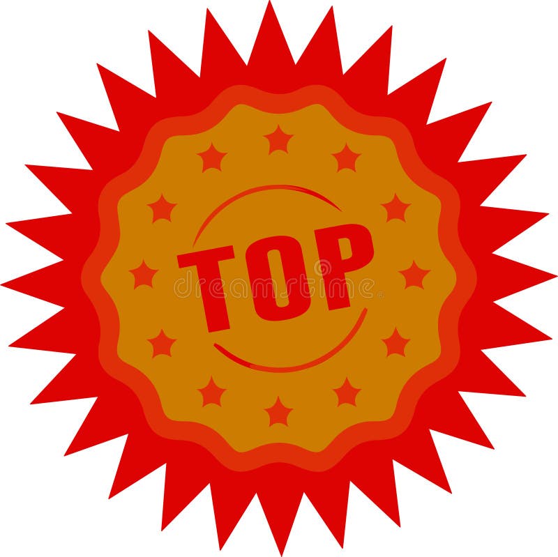 Top Sticker stock illustration. Illustration of circle - 267554653