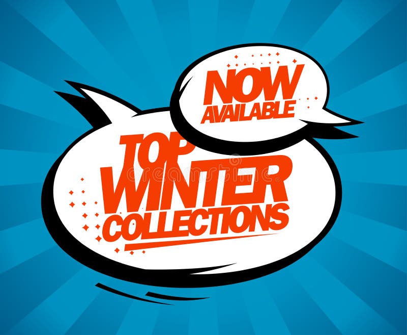 Top Winter Collections Now Available. Stock Vector - Illustration of ...