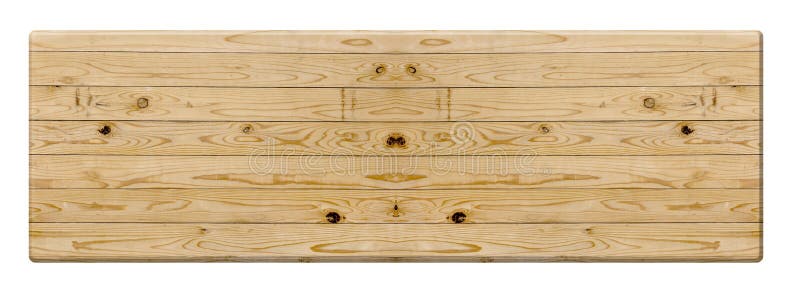 Top Wooden Long Table Isolated on White Background Stock Image - Image ...