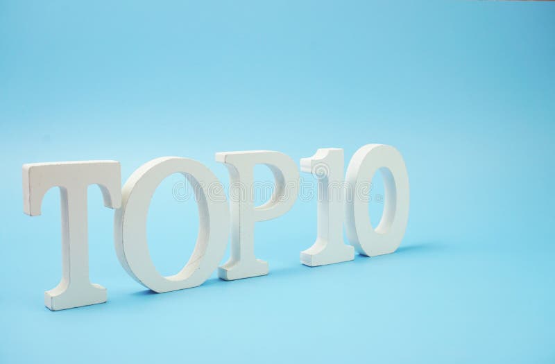Top 10 Word Alphabet Letters on Blue Background Stock Image - Image of ...