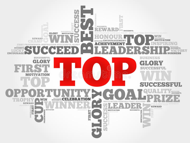 Top word cloud stock illustration. Illustration of trophy - 205330694
