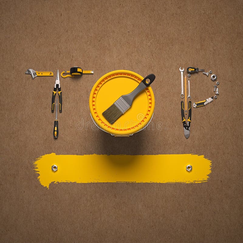 The TOP Word Laid Out from a Set of Construction Tools. Stock Image ...
