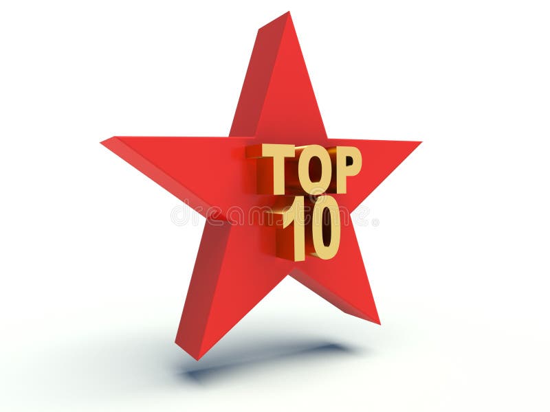 Top 10 Words Over White Background Stock Illustration - Illustration of ...