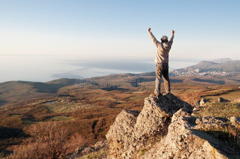 On top of the world stock photo. Image of healthy, landscape - 22846472