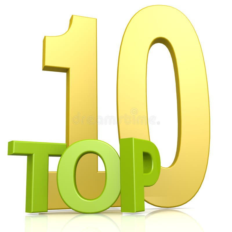 Top 10-Label Goldener Lorbeerkranz Vektor-Bestandsaufnahme Vektor ...