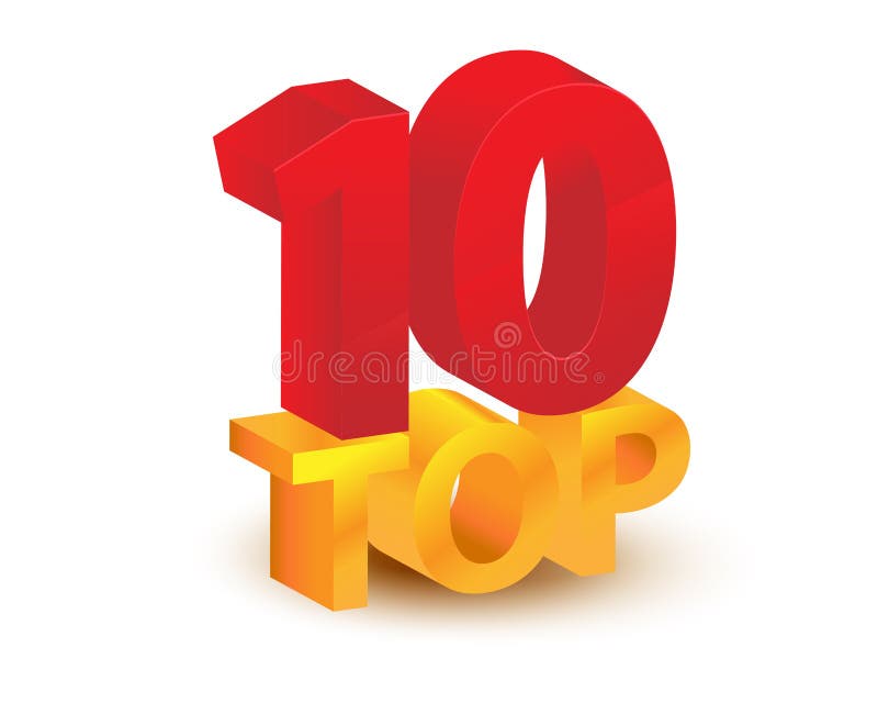 Top 10 Zeichen stock abbildung. Illustration von oberseite - 31721771