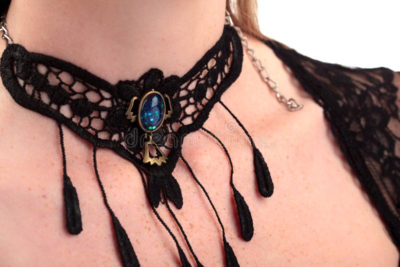 Topacio Negro Del Azul Del Collar Foto de archivo - Imagen de negro ...