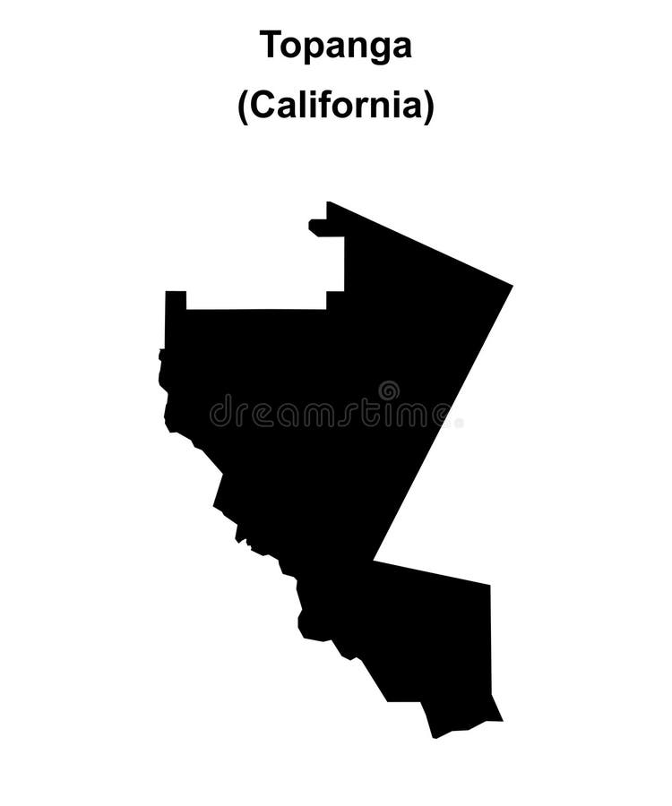 Topanga outline map stock illustration. Illustration of territory ...