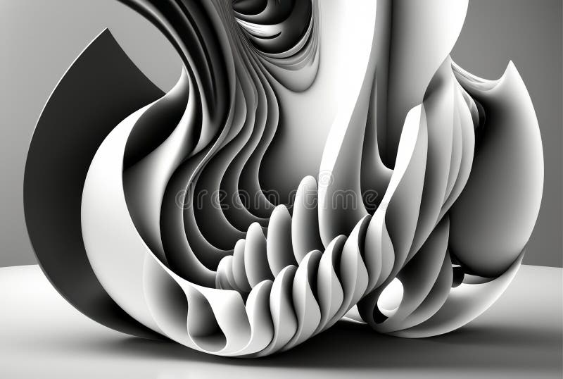 Topaz Abstract Art Featuring Flowing Forms and Intricate Patterns Stock ...