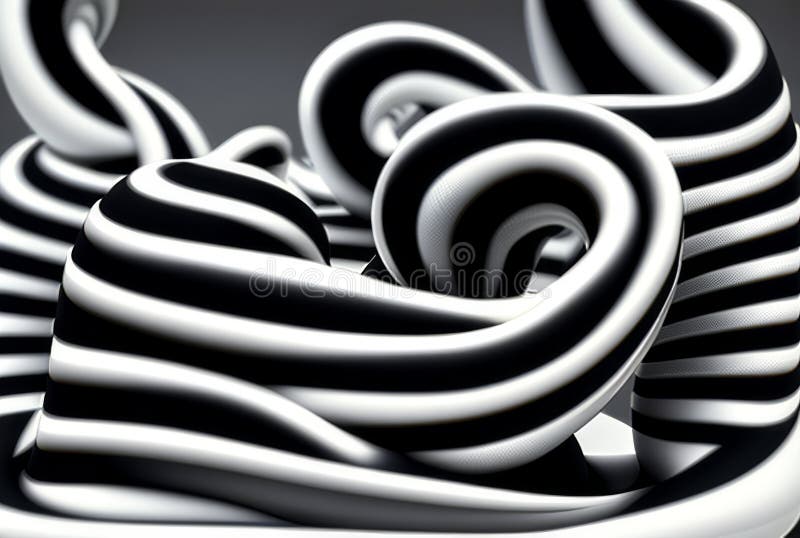 Topaz Art: Flowing Black and White Patterns Stock Illustration ...