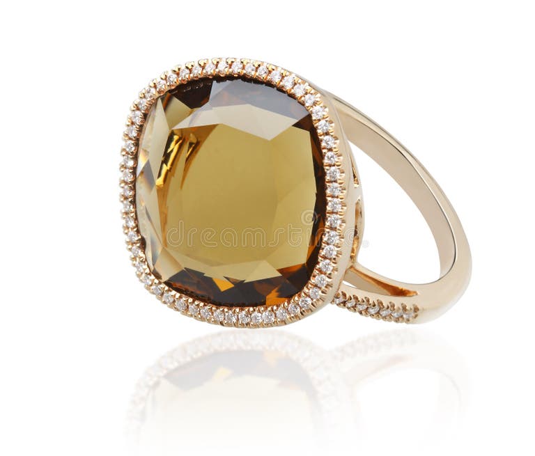 Topaz diamond ring stock photo. Image of brilliant, refraction - 21589080