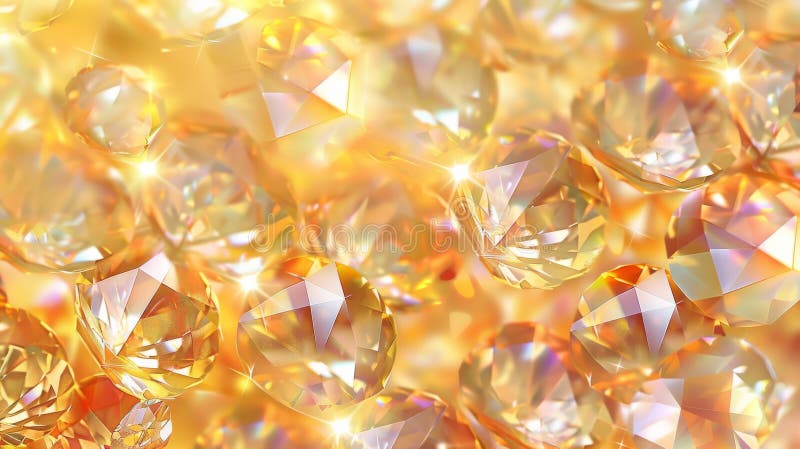 Topaz Gem Pattern Background with Multiple Sparkling Gemstones for ...
