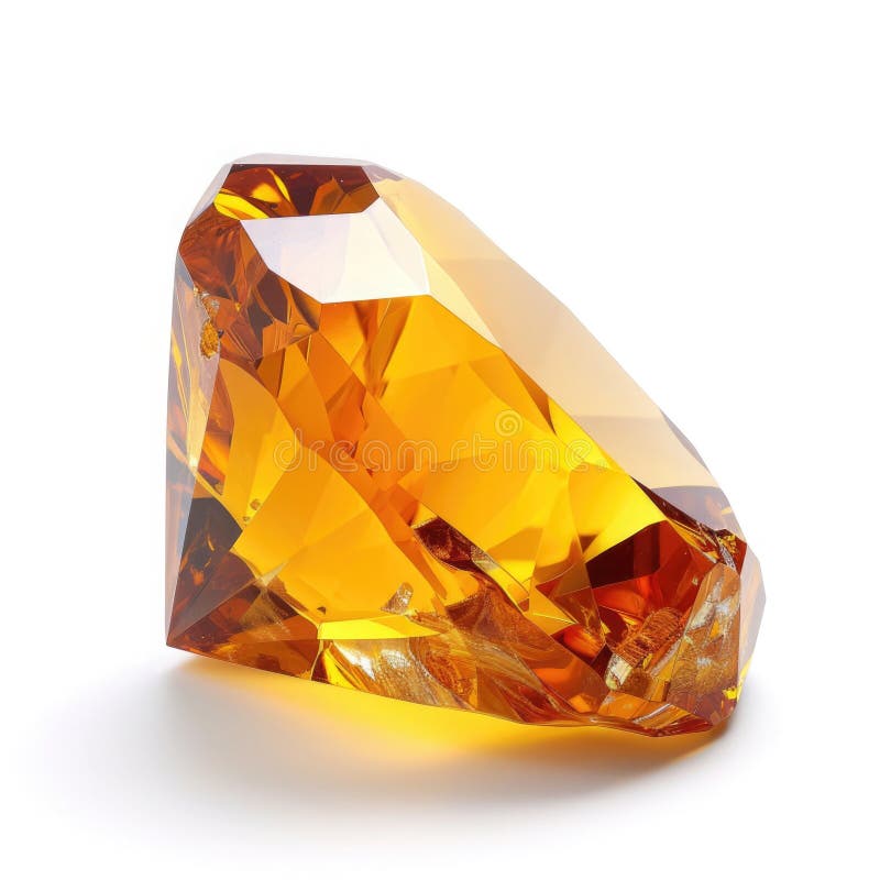 Topaz Gemstone on White Background Stock Illustration - Illustration of ...
