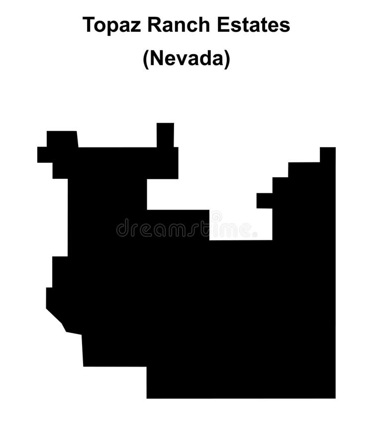 Topaz Ranch Estates Outline Map Stock Vector - Illustration of contour ...