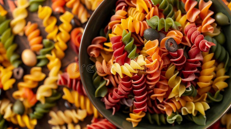 A Topdown View of a Bowl Filled with a Mixture of Colorful Artisan ...