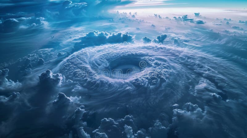 A Topdown View of a Hurricanes Eye Creating a Mesmerizing Pattern of ...