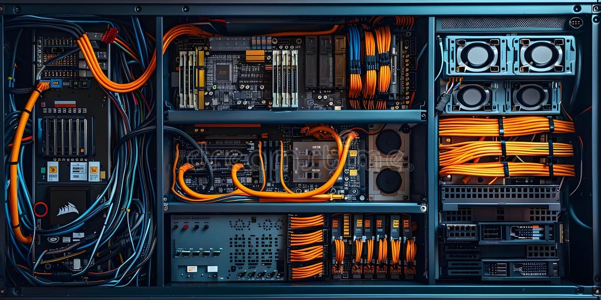 Computer Internal Components Stock Illustrations – 188 Computer ...