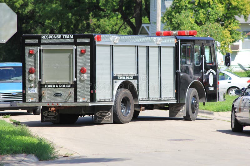 Topeka Police Response Team Vehicle Editorial Photography - Image of ...