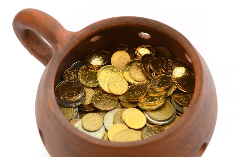 Topf Geld stockbild. Bild von zerstreut, fülle, investition - 43351381