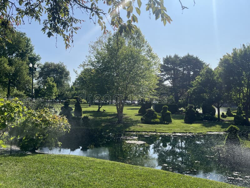Topiary Garden in Old Deaf School Park Stock Image - Image of topiary ...