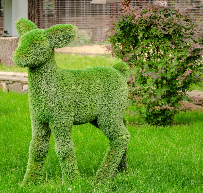 Topiary Deer from an English Garden Stock Photo - Image of garden ...