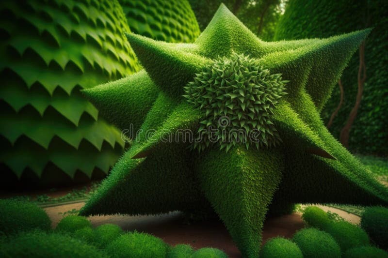 Topiary in the Shape of a Star, Surrounded by Greenery Stock ...