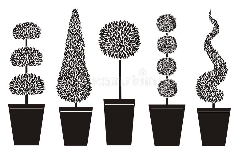 Topiary shapes stock illustration. Illustration of formality - 774172