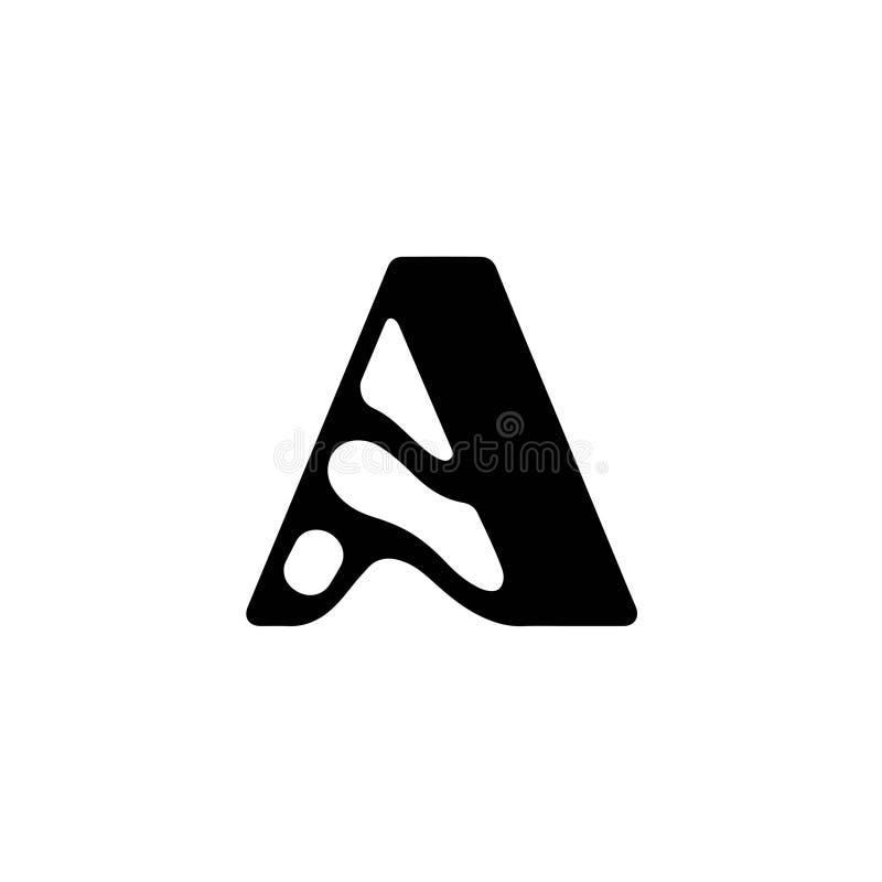 Creative a Letter Logo Icon Vector Art Illustration. Stock Vector ...