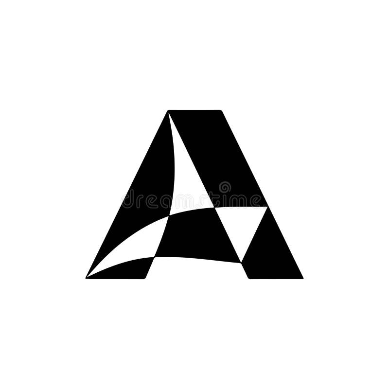 Creative a Letter Logo Icon Vector Art Illustration. Stock Vector ...