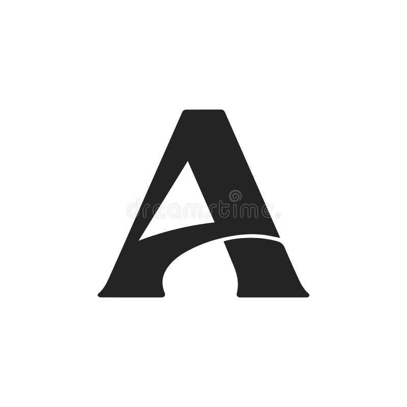 Creative a Letter Logo Icon Vector Art Illustration. Stock Vector ...