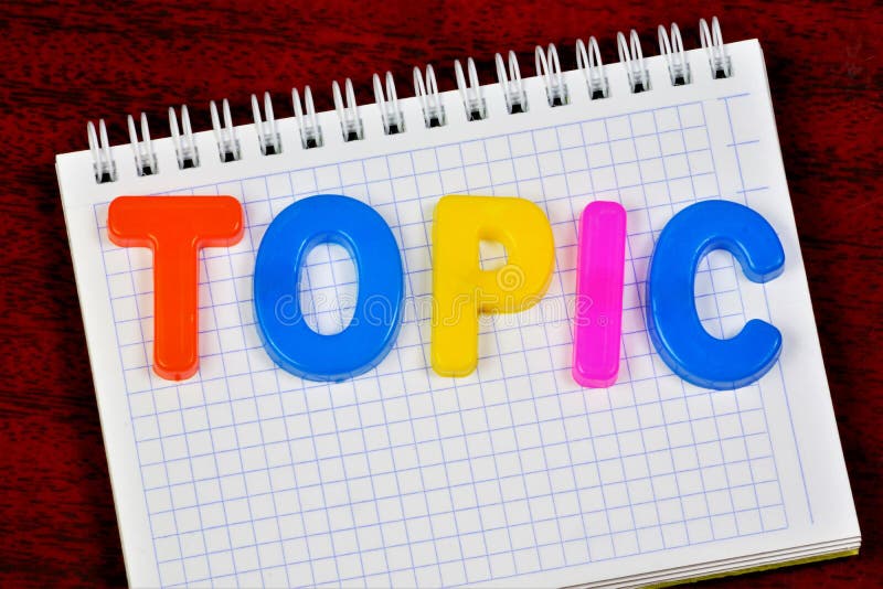 Topic, the Inscription of the Letters of the Alphabet on a Notebook in ...