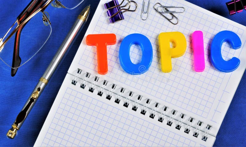 Topic, the Inscription of the Letters of the Alphabet on a Notebook in ...