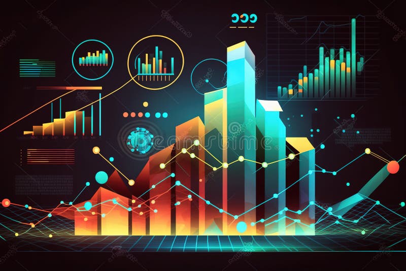 Analysis Concept on Finance Chart Data Diagram Stock Illustration ...