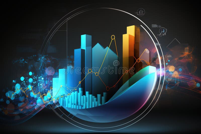 Analysis Concept on Finance Chart Data Diagram Stock Illustration ...