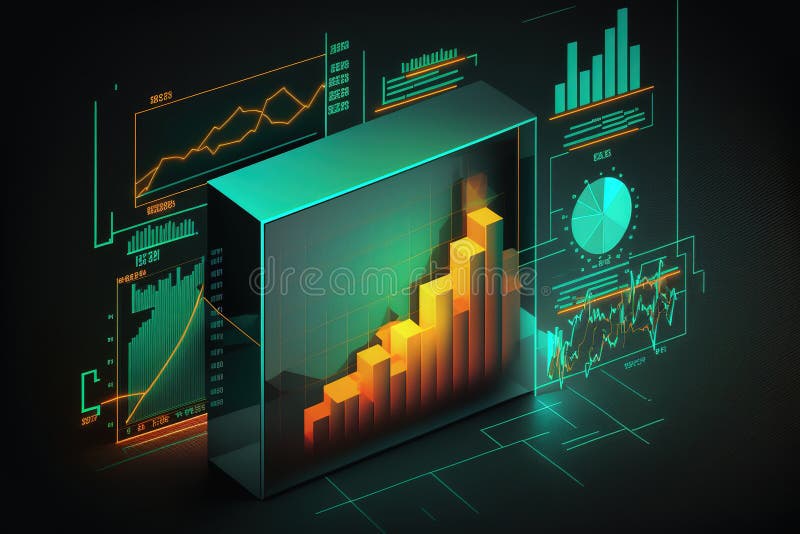Analysis Concept on Finance Chart Data Diagram Stock Illustration ...